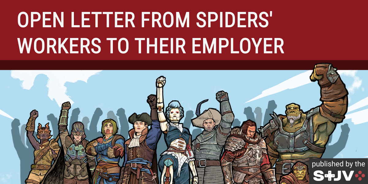 Open letter from Spiders’ workers to their employer – STJV